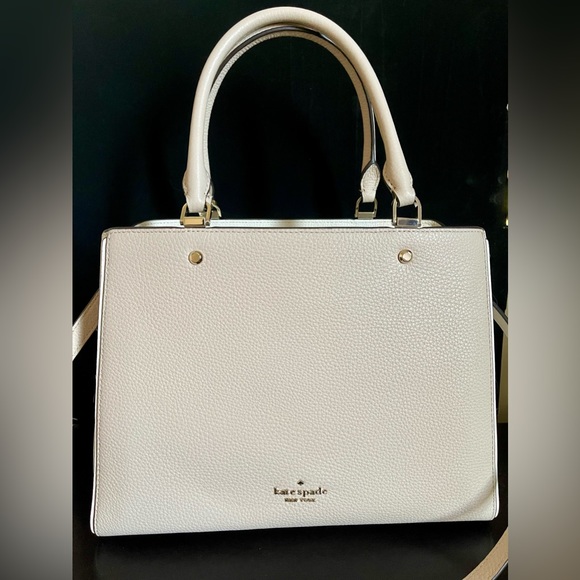 kate spade | Bags | Kate Spade Beige White Colorblock Satchel | Poshmark